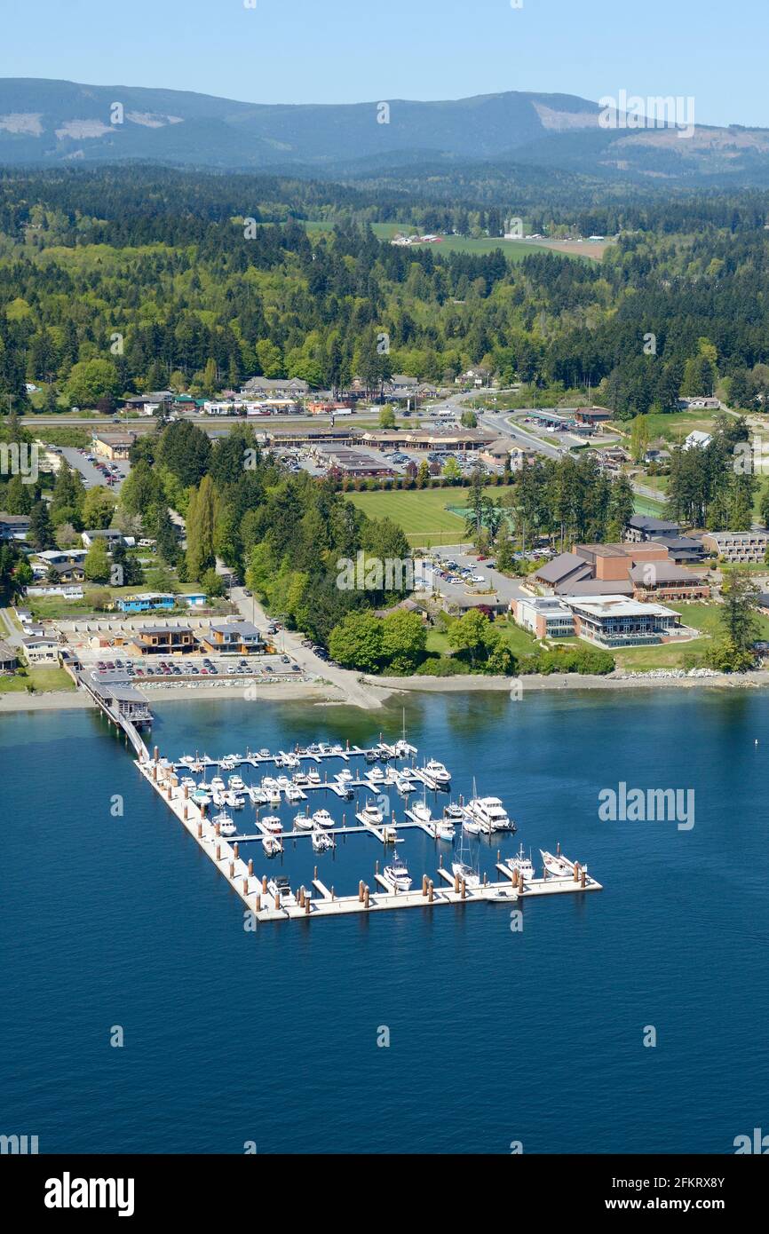 Mill Bay Marina, Aerial Photo, Vancouver Island, British Columbia Stock ...
