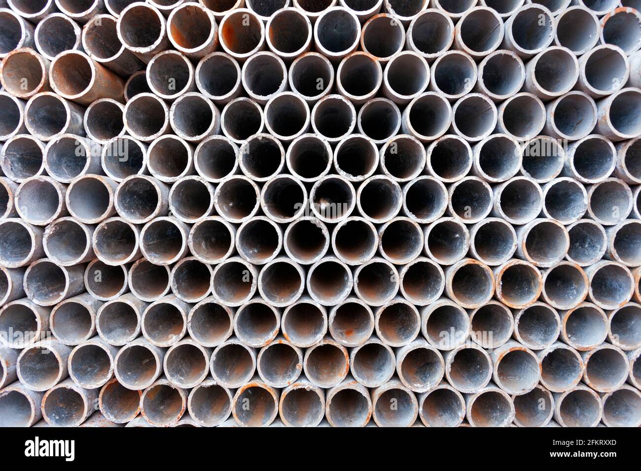 Steel pipes for building construction, texture background Stock Photo ...