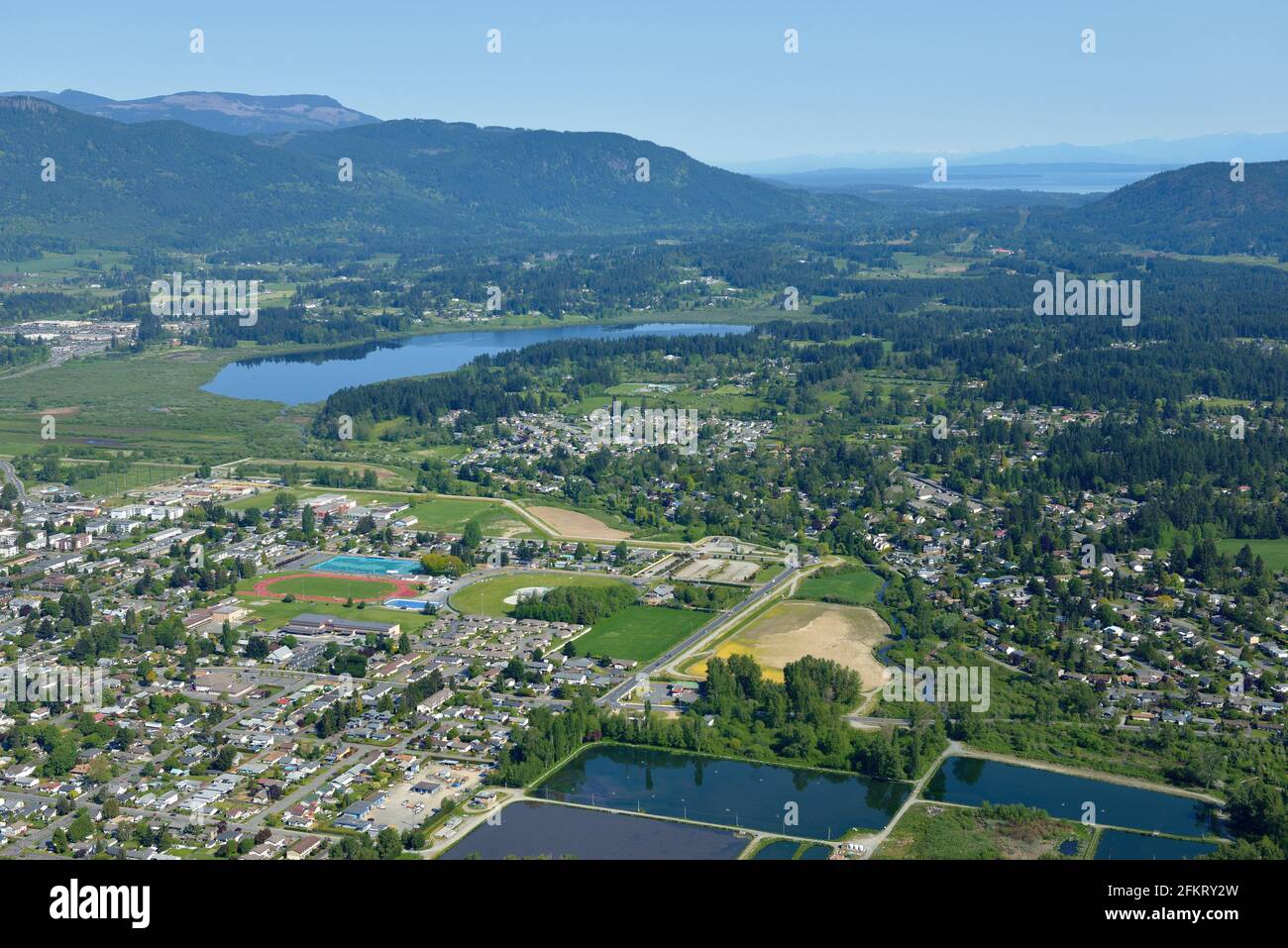 Aerial photo of the Cowichan Sportsplex and Somenos Lake, Vancouver ...
