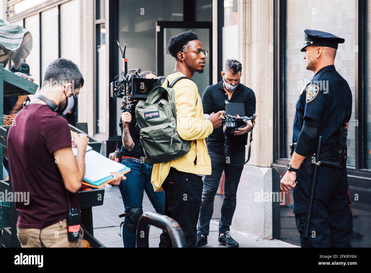 TWO DISTANT STRANGERS, Joey Bada$$ aka Joey Badass (backpack, co ...