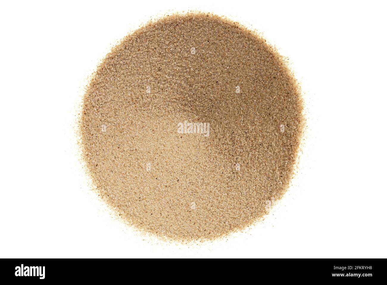 Heap of yellow sand, isolated on white background Stock Photo - Alamy
