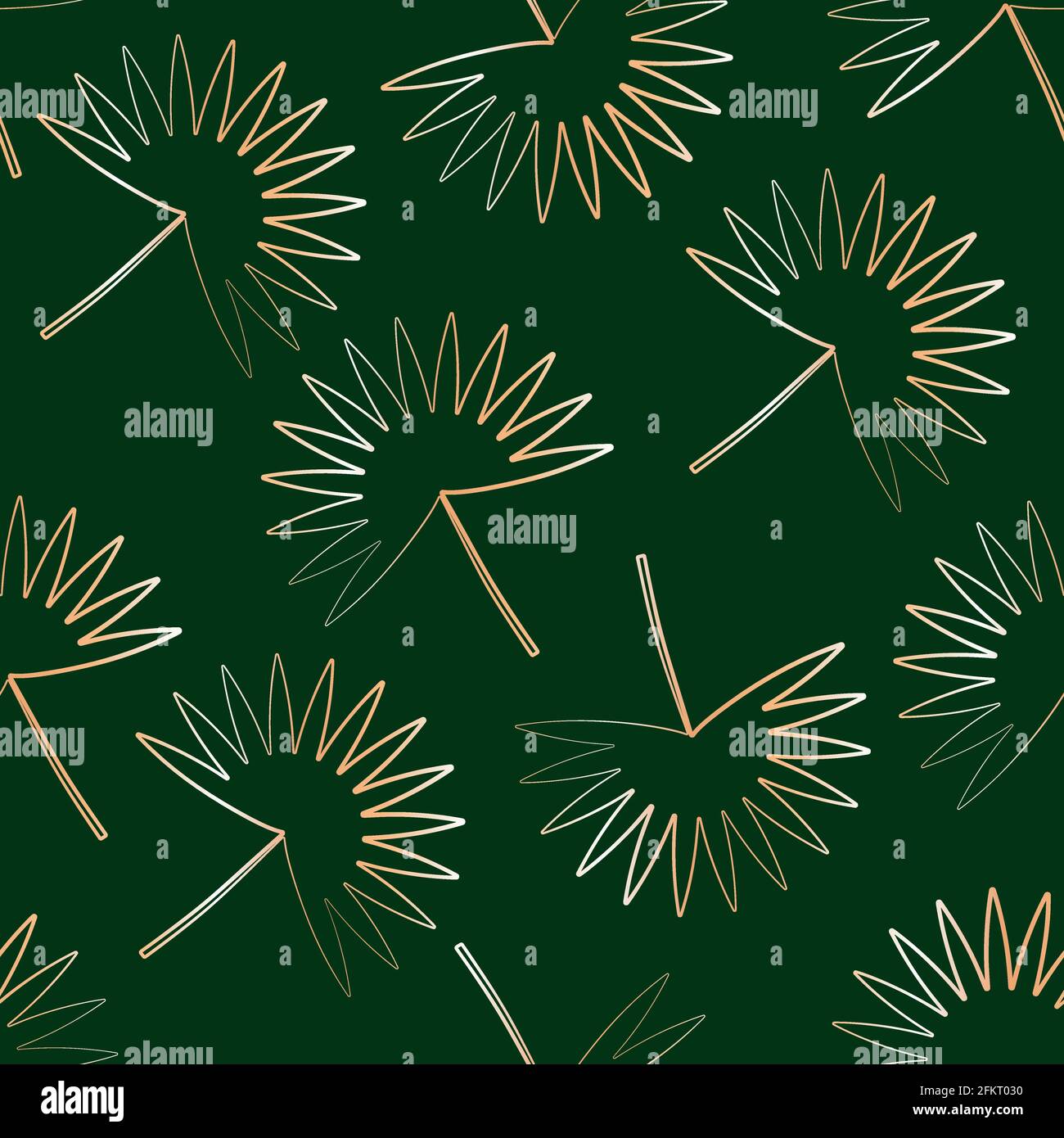 Gold floral seamless pattern Vector illustration Stock Vector Image ...