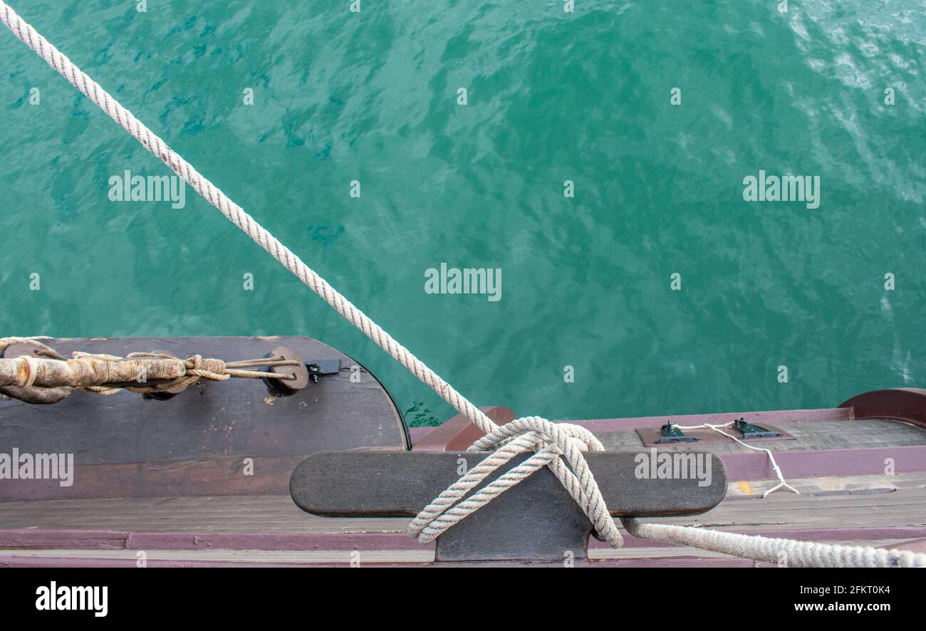 Details of the rigging of a ship Stock Photo - Alamy