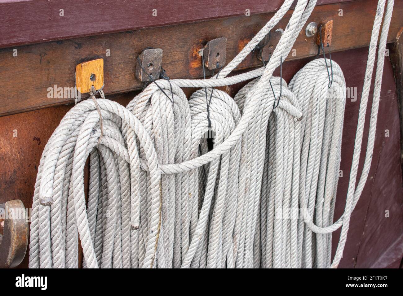 Details of the rigging of a ship Stock Photo - Alamy