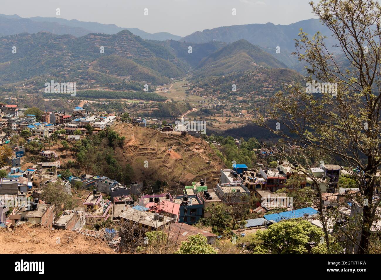 The scenic beauty landscape view of Pravas, Tansen from the Shreenagar ...