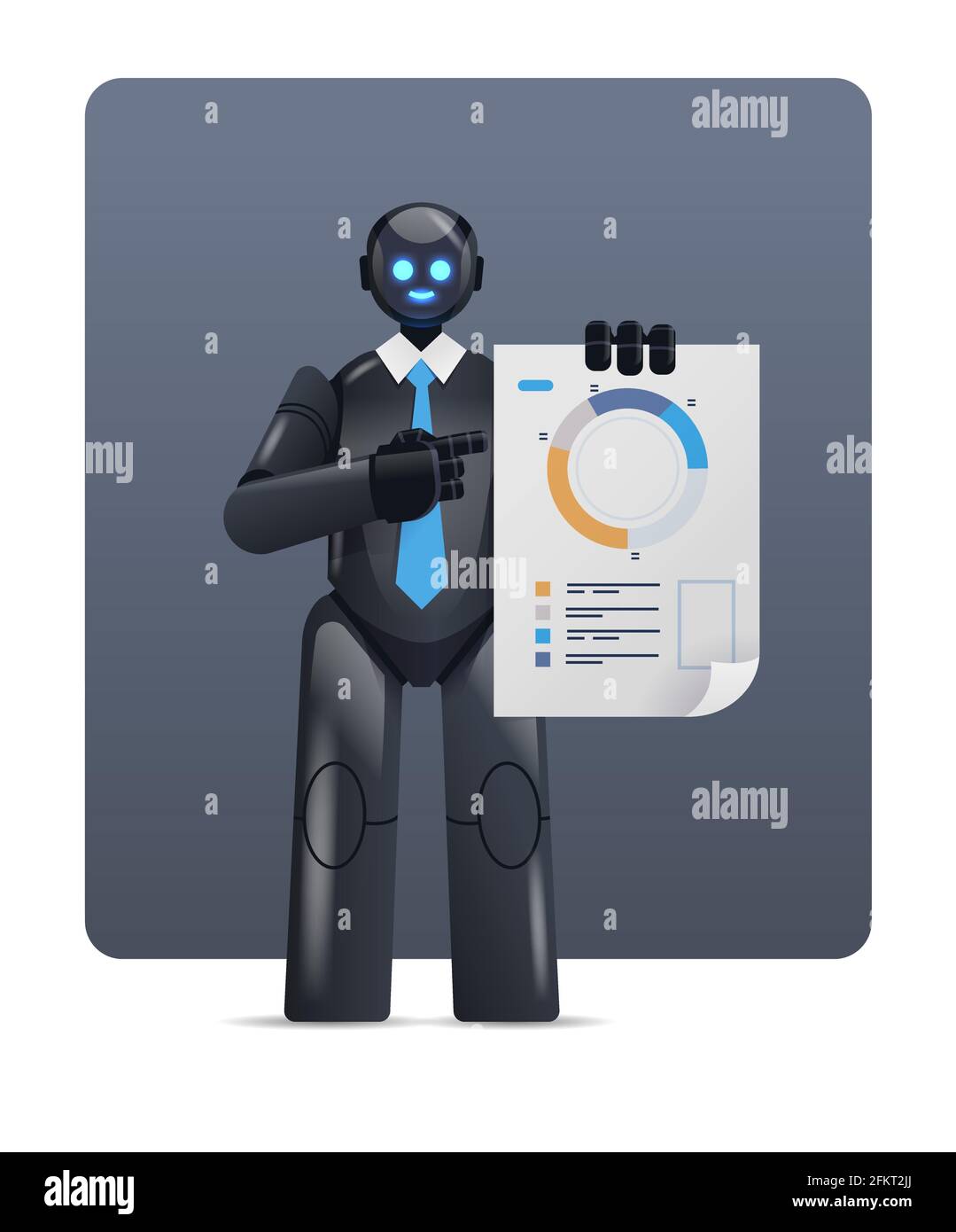 modern black robot analyzing statistics diagram financial data ... modern black robot analyzing statistics diagram financial data ...