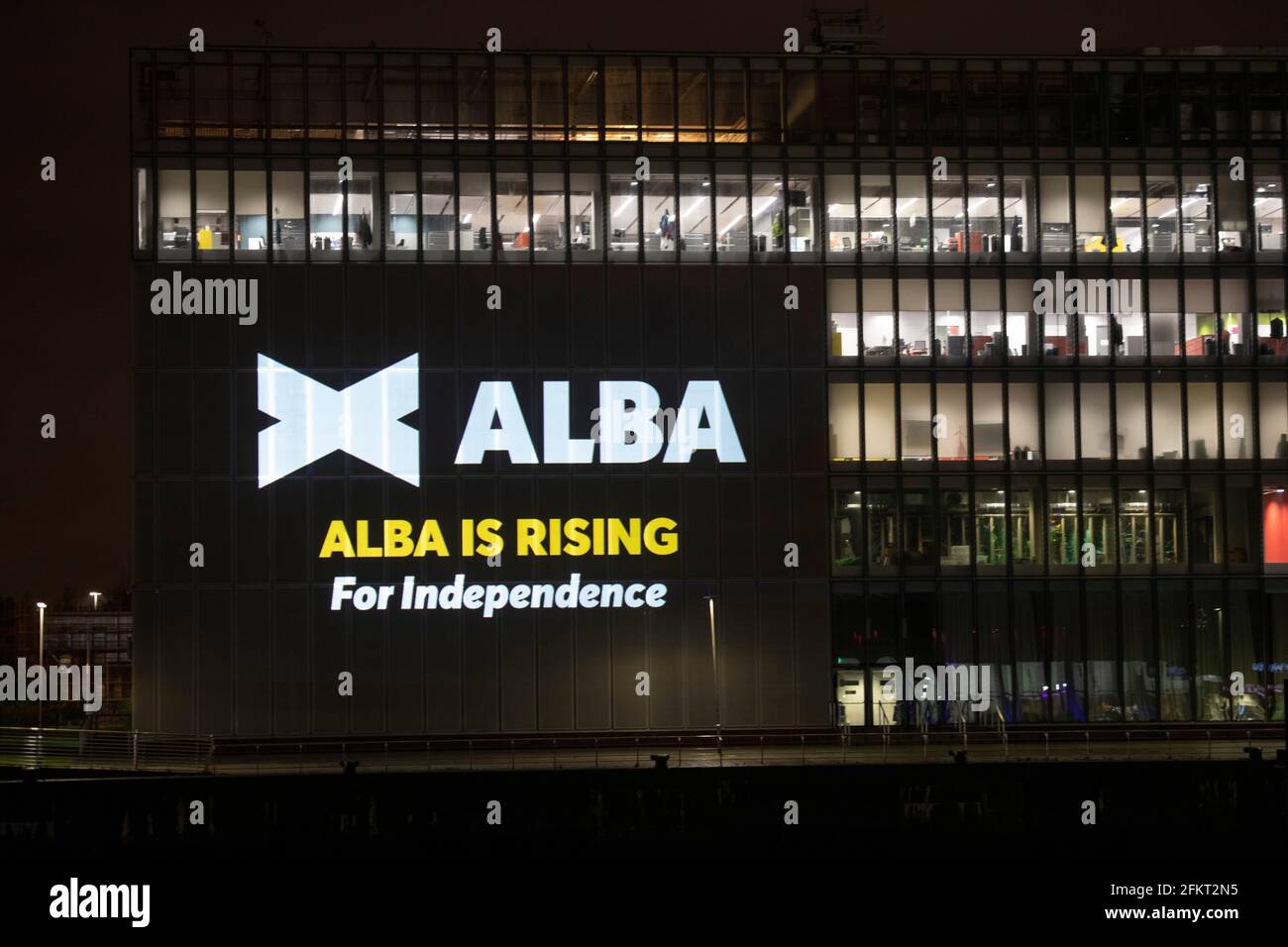 Glasgow, Scotland, UK. 3rd May, 2021. PICTURED: A massive Alba Party ...