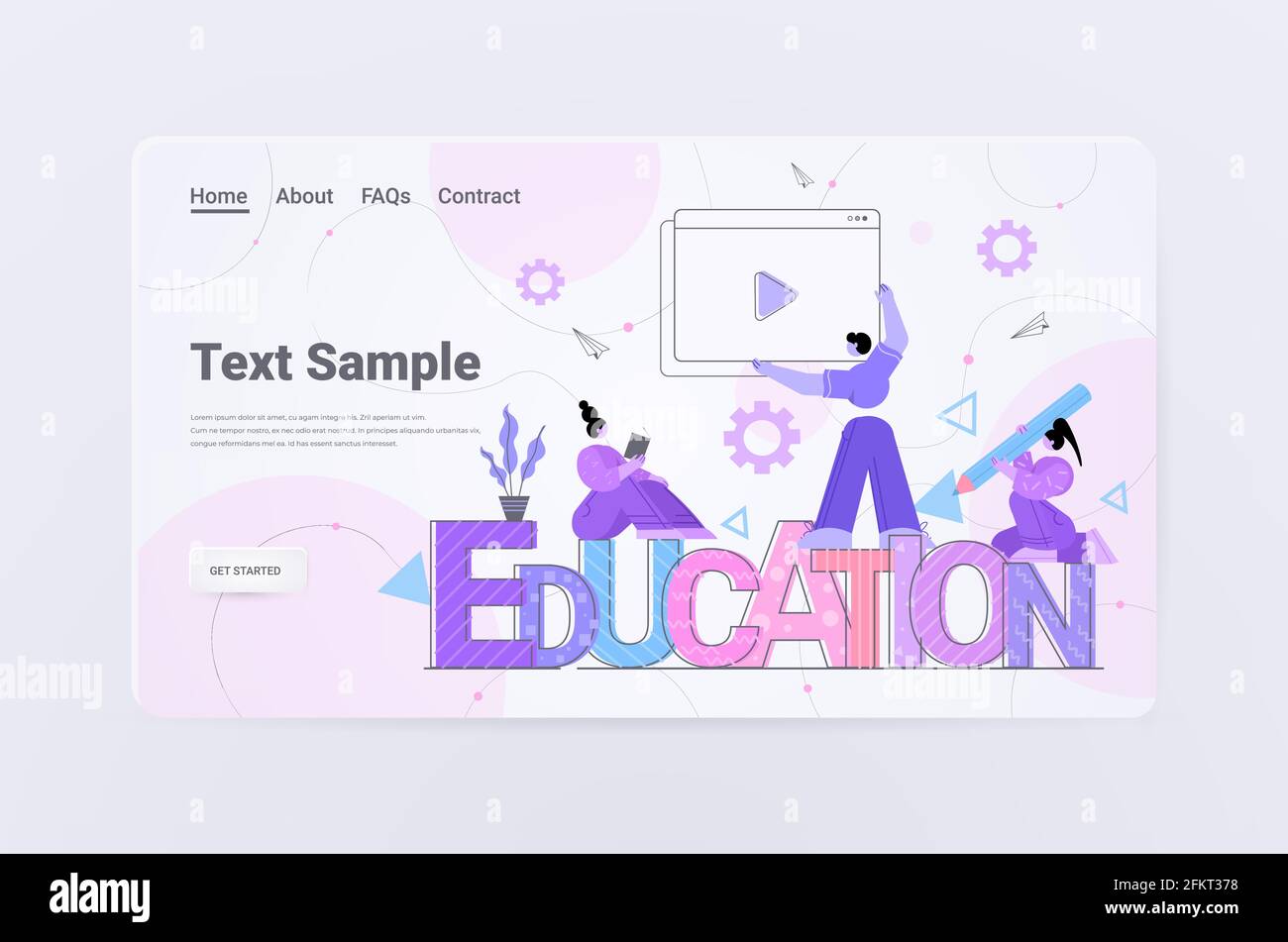 students watching online course online education concept horizontal ...