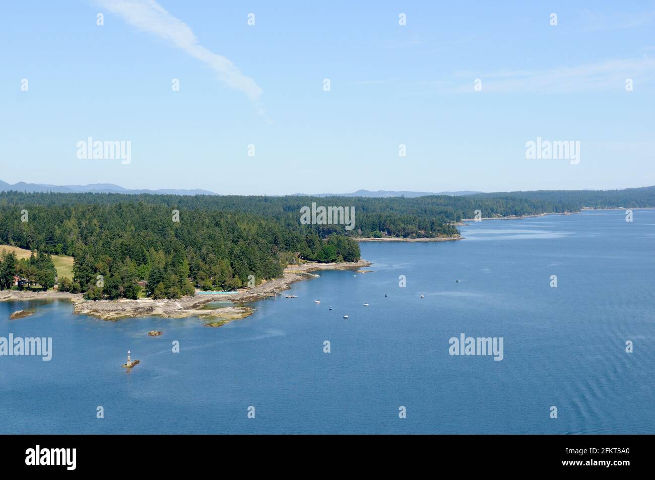 Aerial photograph of Yellow Point, Vancouver Island, British Columbia ...