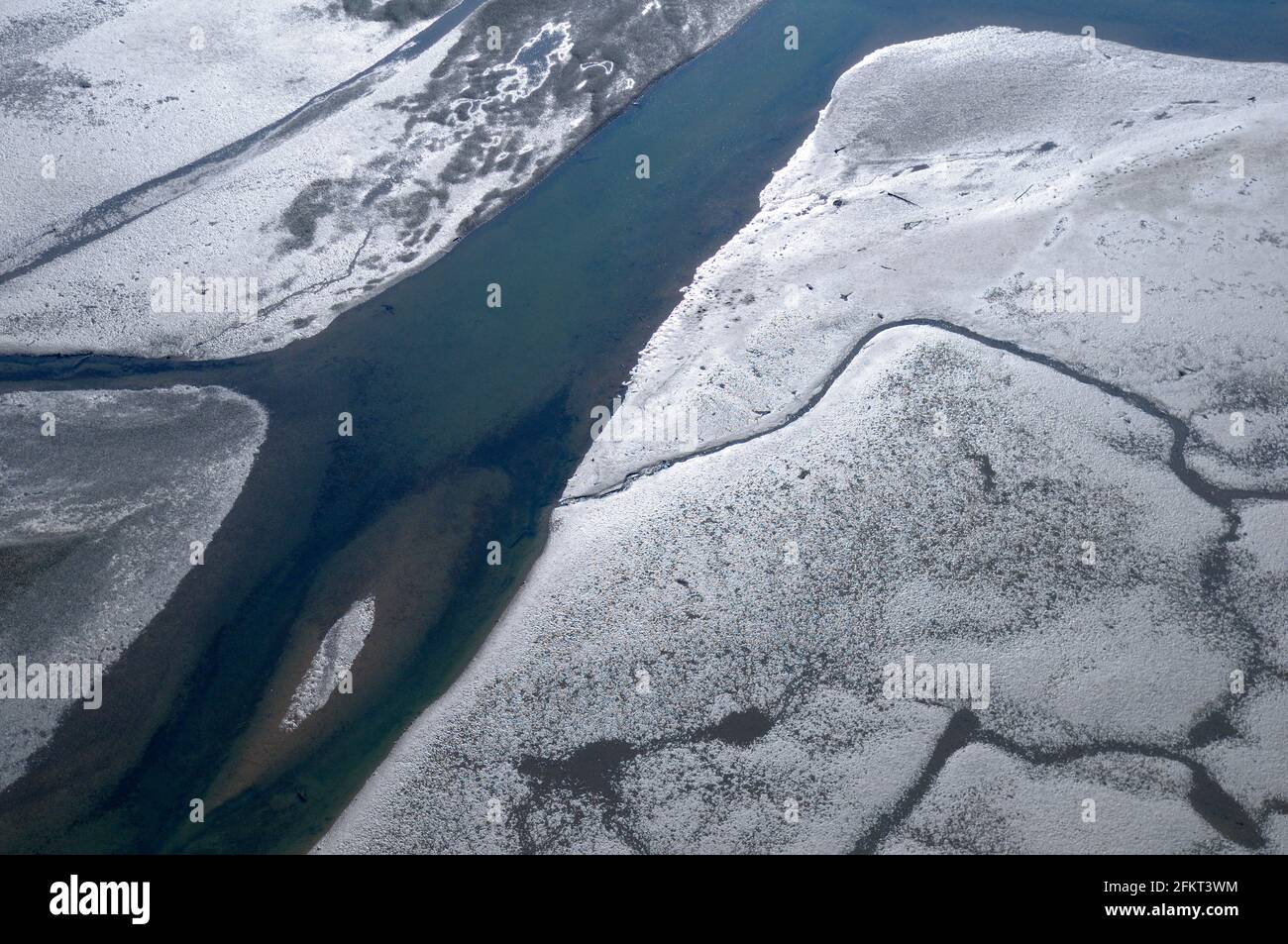 Aerial photograph of the Chemainus River Estuary, Chemainus Valley ...