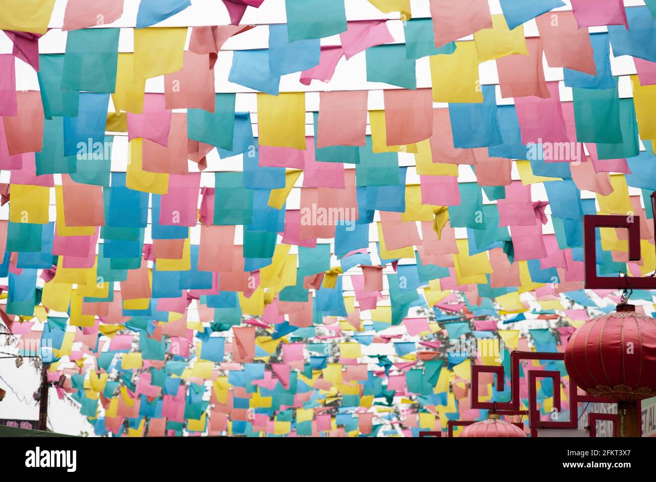 Hanging paper flags hi-res stock photography and images - Alamy