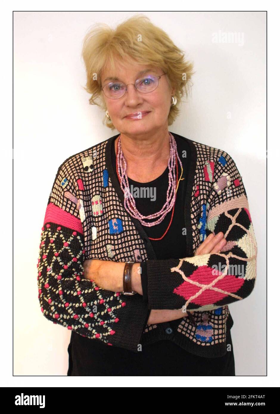 Liz Calder marching against war on Saturday...pic David Sandison 14/2 ...