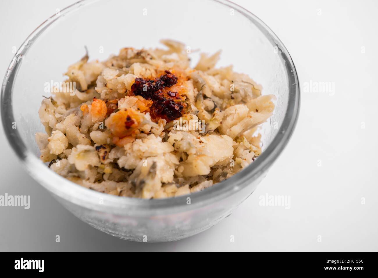 Chinese traditional food, spring food, steamed sophora flower Stock ...