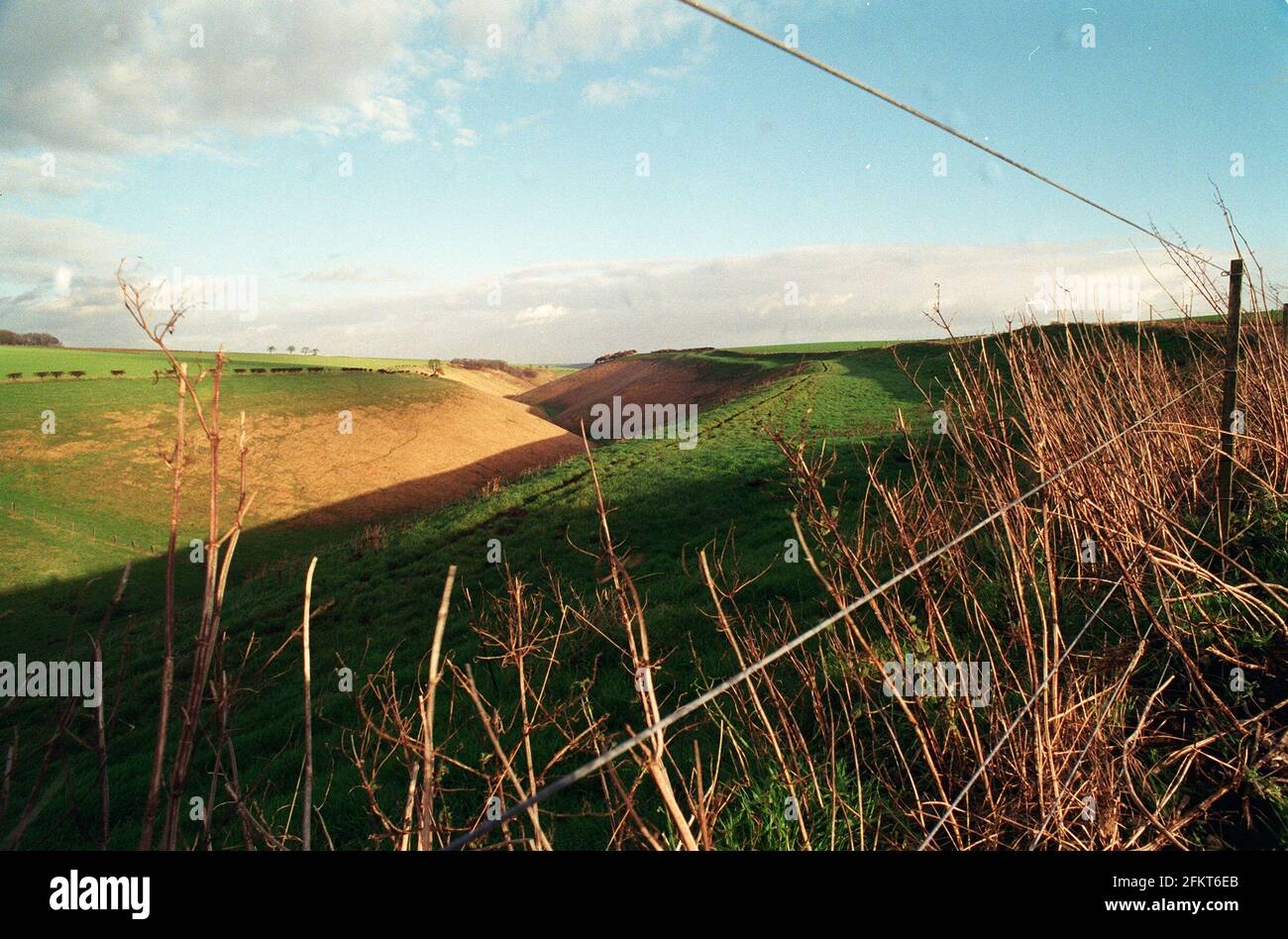 Fenced off Horsedale in Yorkshire December 1997One of the beauty spots ...