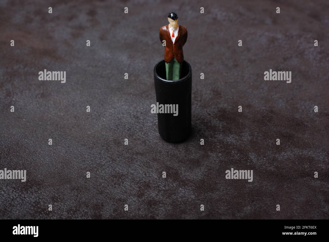 Little tiny man person figurine in view Stock Photo - Alamy
