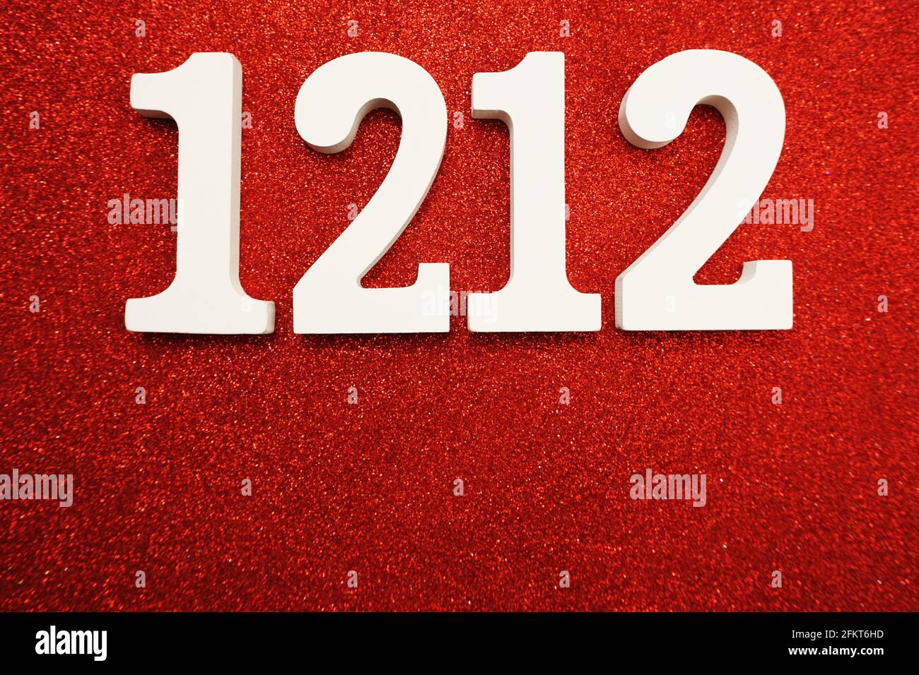 1212 alphabet letters on red glitter background Stock Photo - Alamy