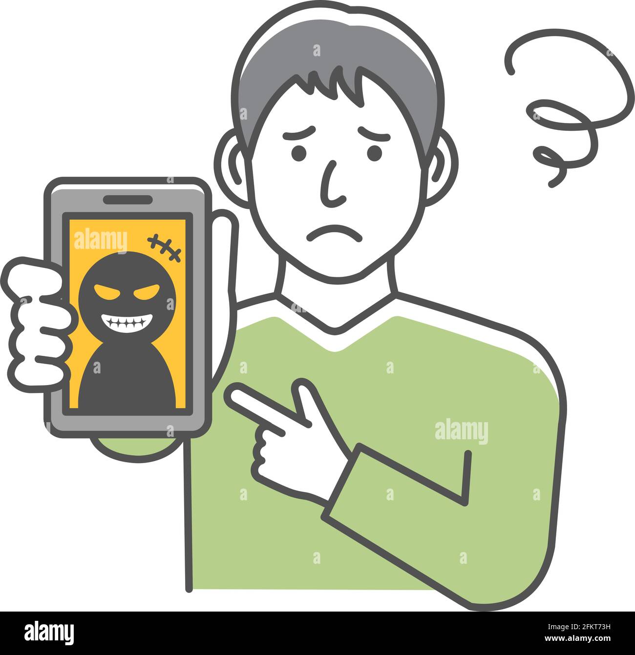 Phone scam victim illustration hi-res stock photography and images - Alamy