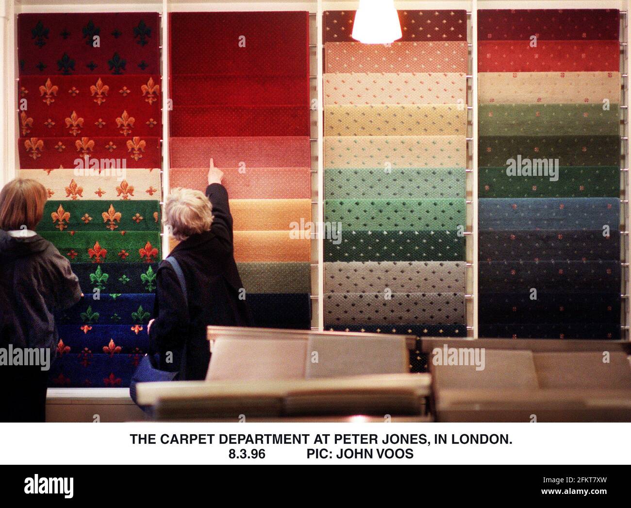The carpet department at Peter Jones Store in London Stock Photo - Alamy