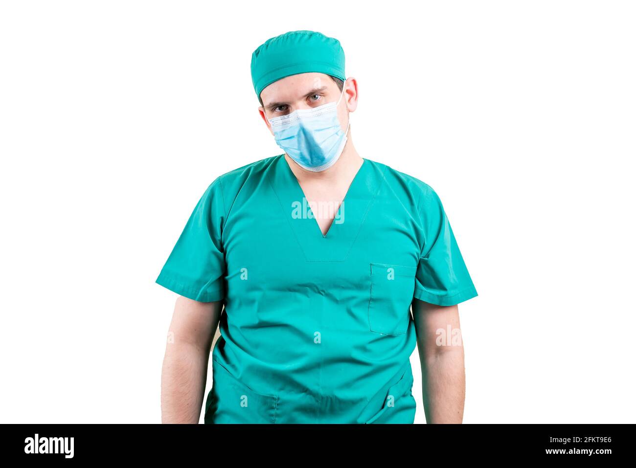 Male caucasian doctor in cap hi-res stock photography and images - Alamy