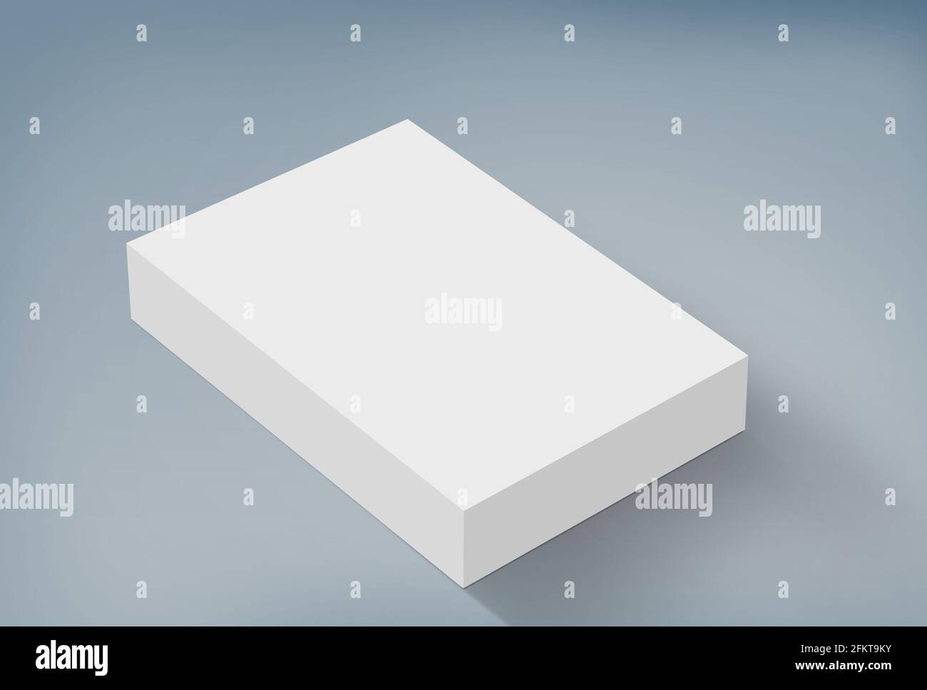 3D white box on ground, editable mock-up series template ready for your ...