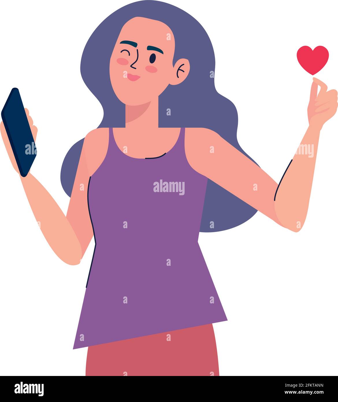 Influencer heart vector social hi-res stock photography and images - Alamy