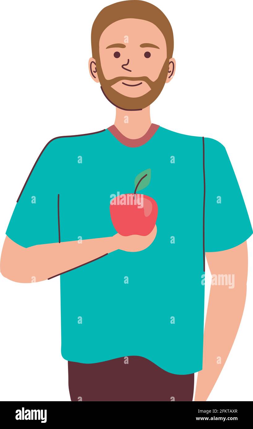 man vegan character Stock Vector Image & Art - Alamy