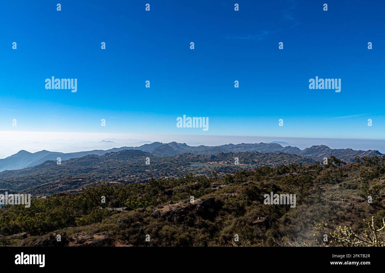 beautiful view of aravali mountain range at height of 1722 m (5676 feet ...