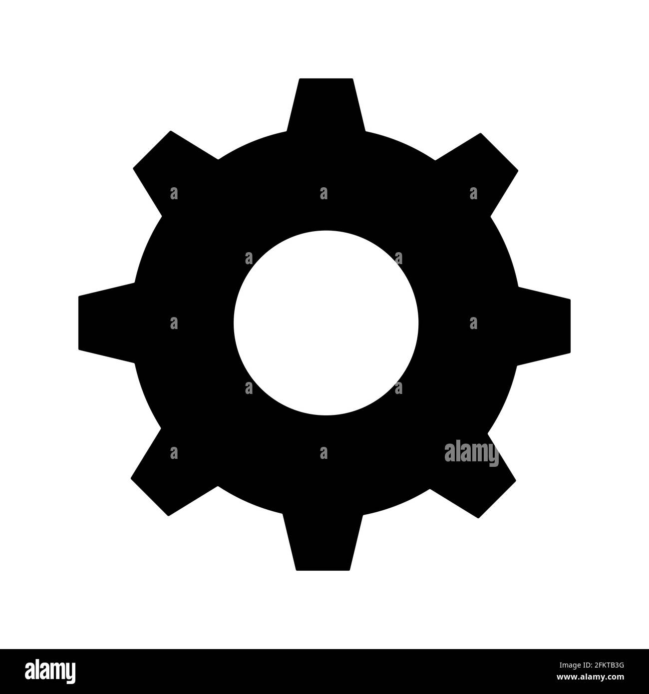 Vector Setting and Cogwheel Icon. Gear Sign Isolated on White ...