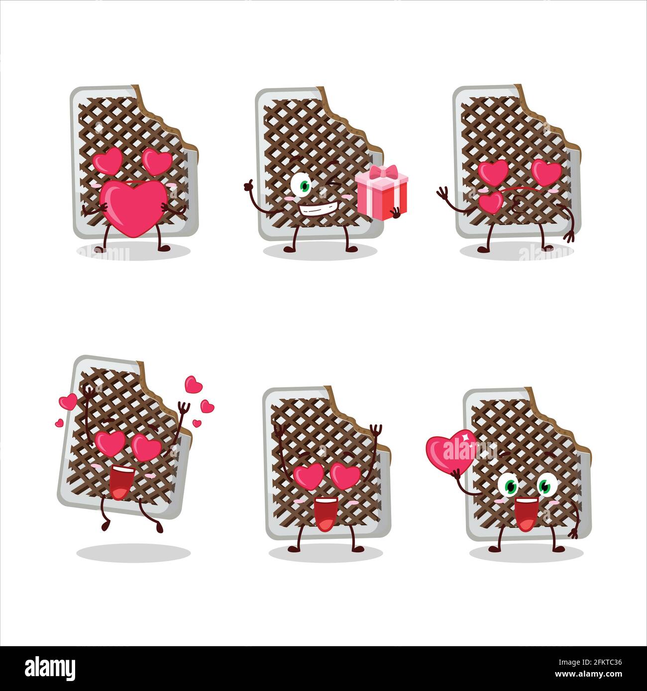 Otacos food cartoon character with love cute emoticon. Vector ...