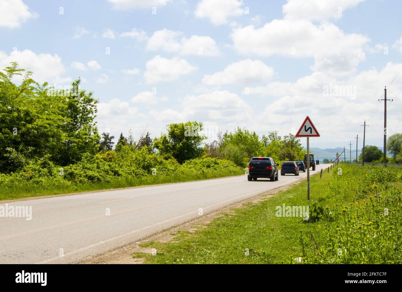 Highway and road landscape and view in Georgia Stock Photo - Alamy