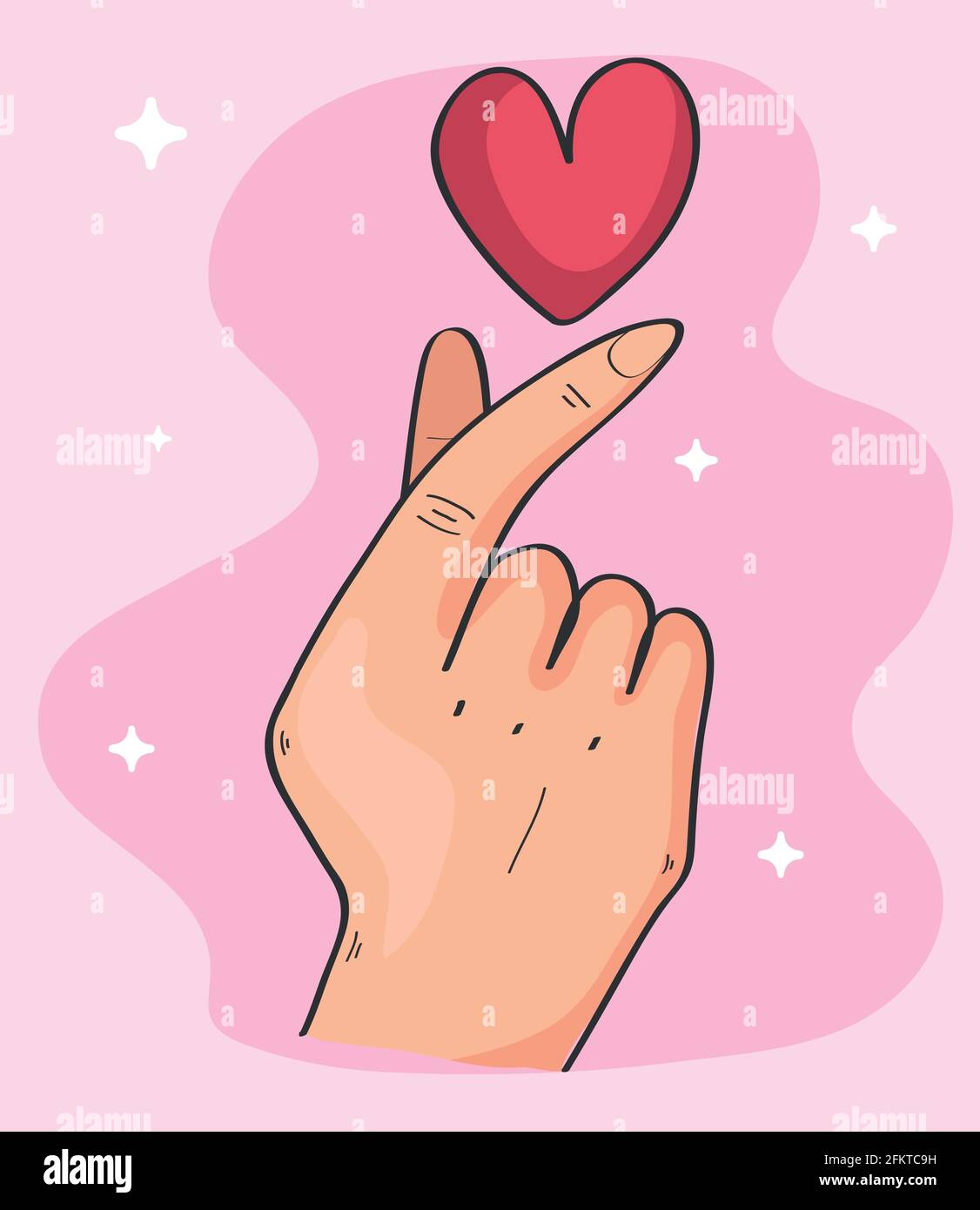 hand with heart Stock Vector Image & Art - Alamy