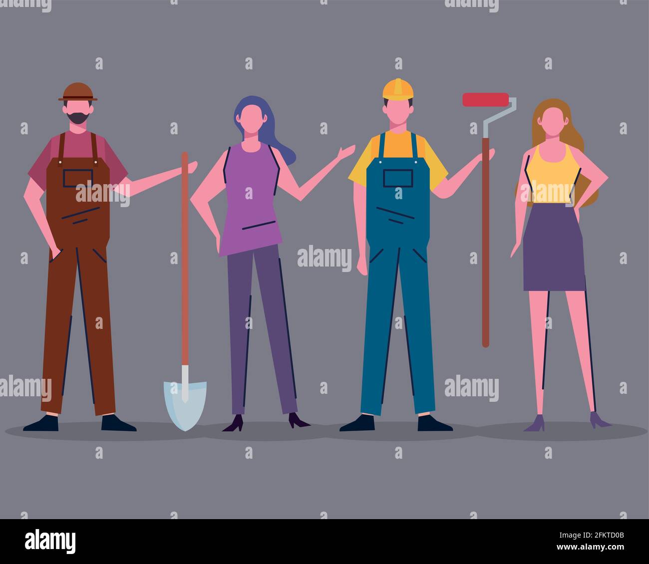 professionals workers characters Stock Vector Image & Art - Alamy
