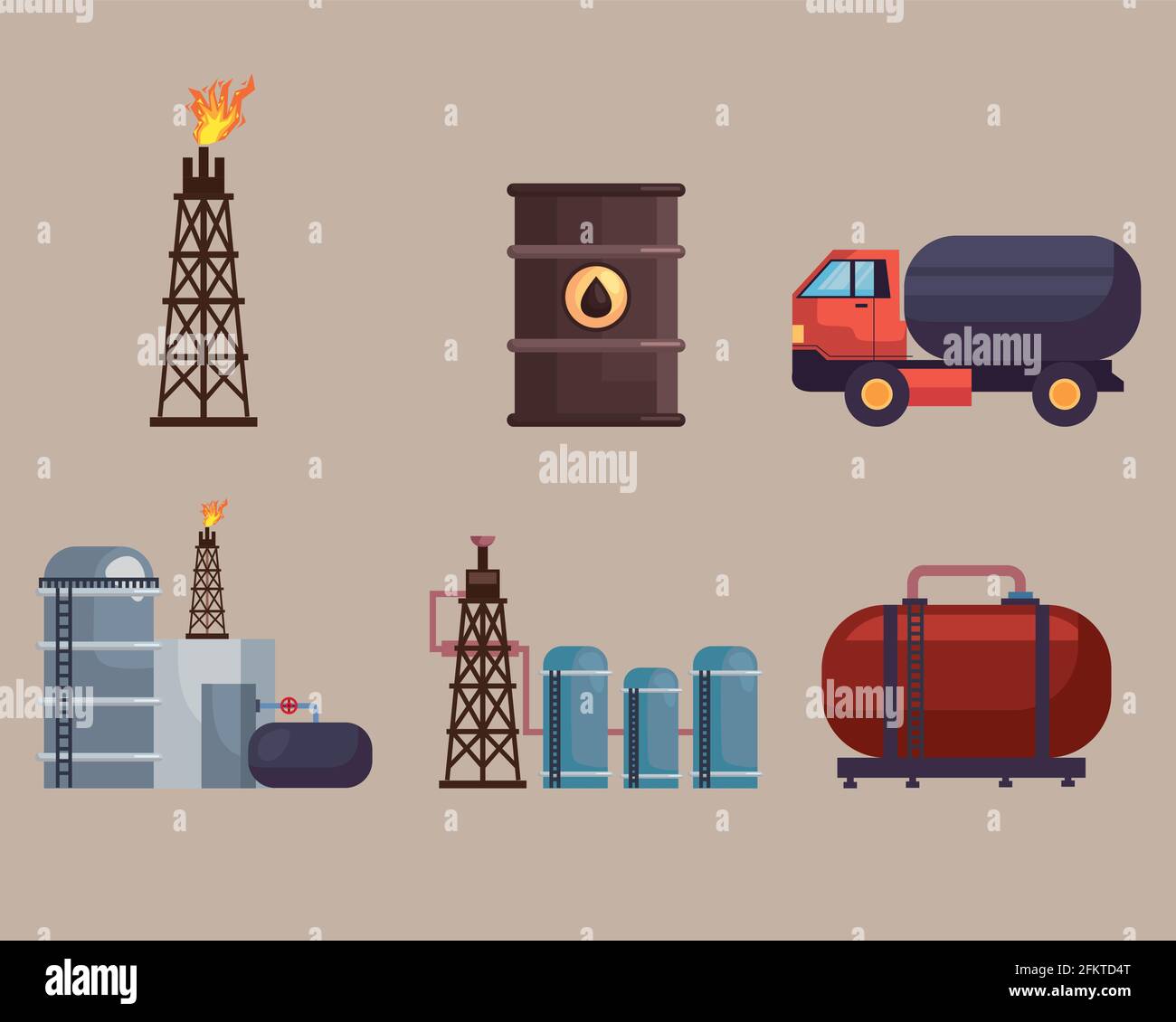 six fracking icons Stock Vector Image & Art - Alamy