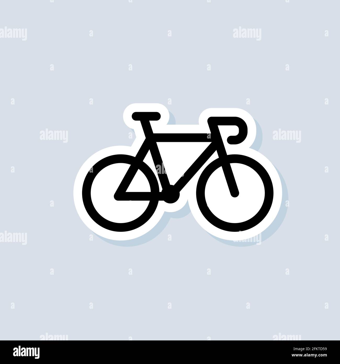 Bicycle sticker, logo, icon. Vector. Cycling. Bike sign. Vector on ...