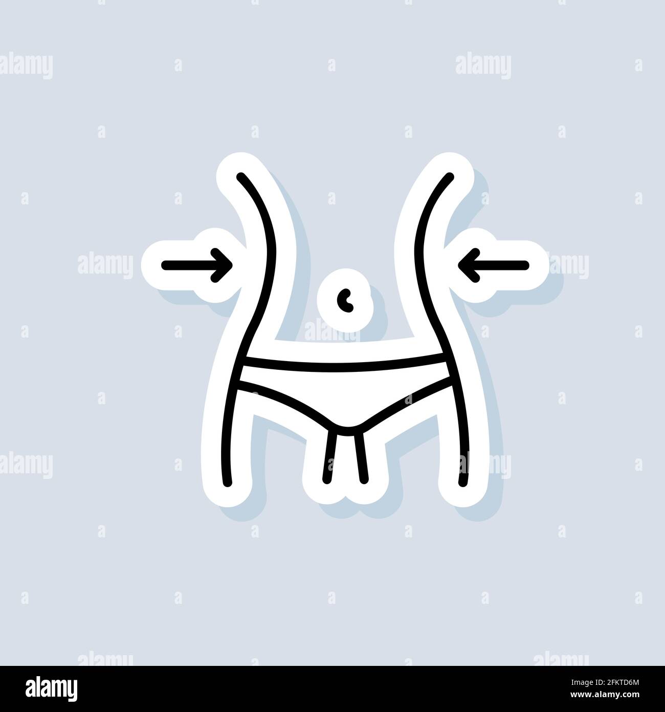 Weight loss logo. Fitness and diet sticker, logo, icon. Vector on ...