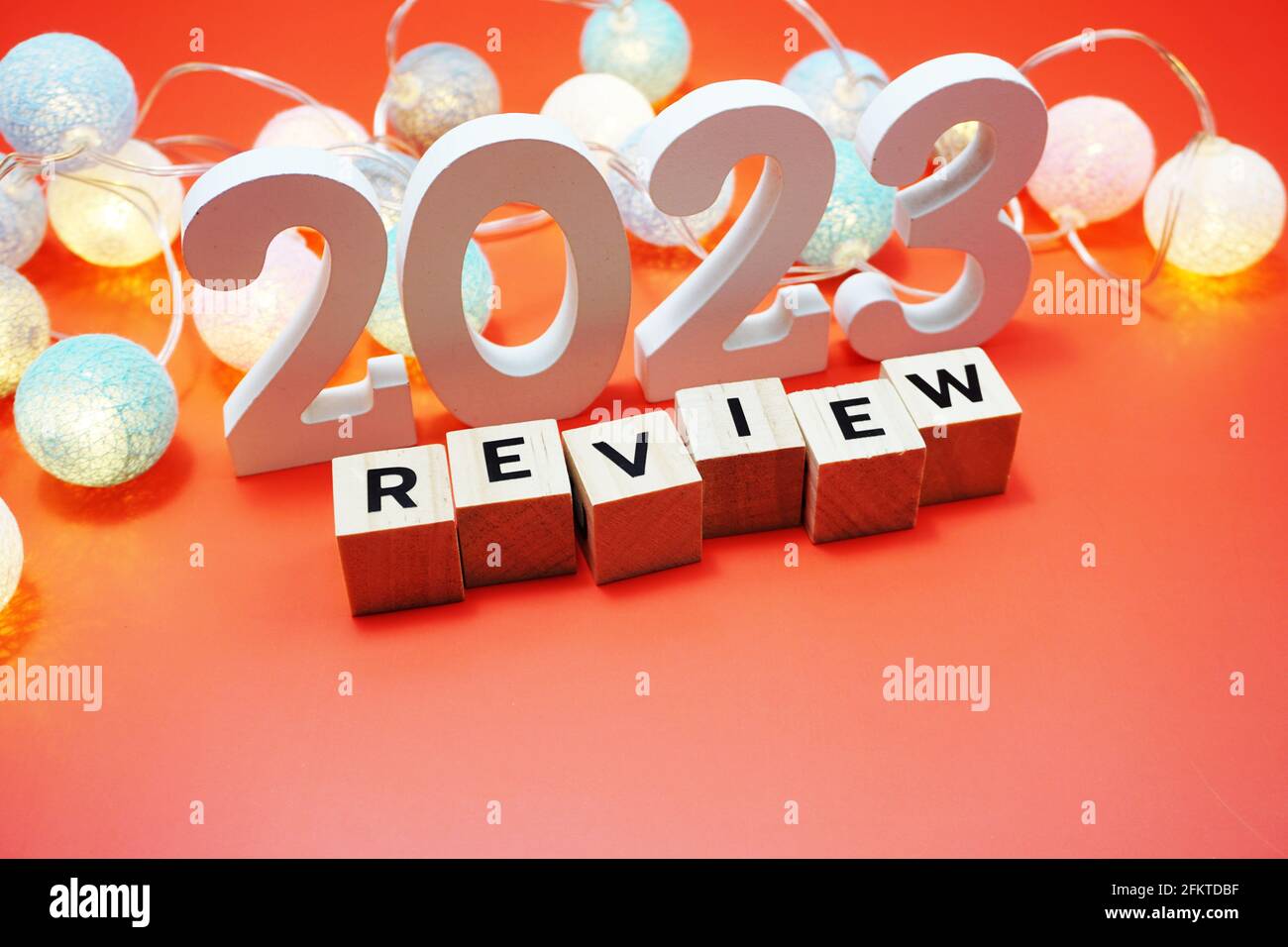 Review 2023 alphabet letters with space copy on red background Stock ...