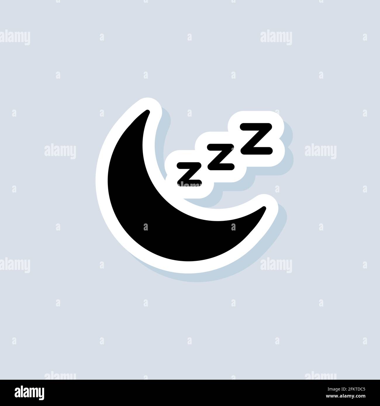 Sleeping sticker, logo, icon. Vector. Pillow. Sleep. Rest, relaxation ...