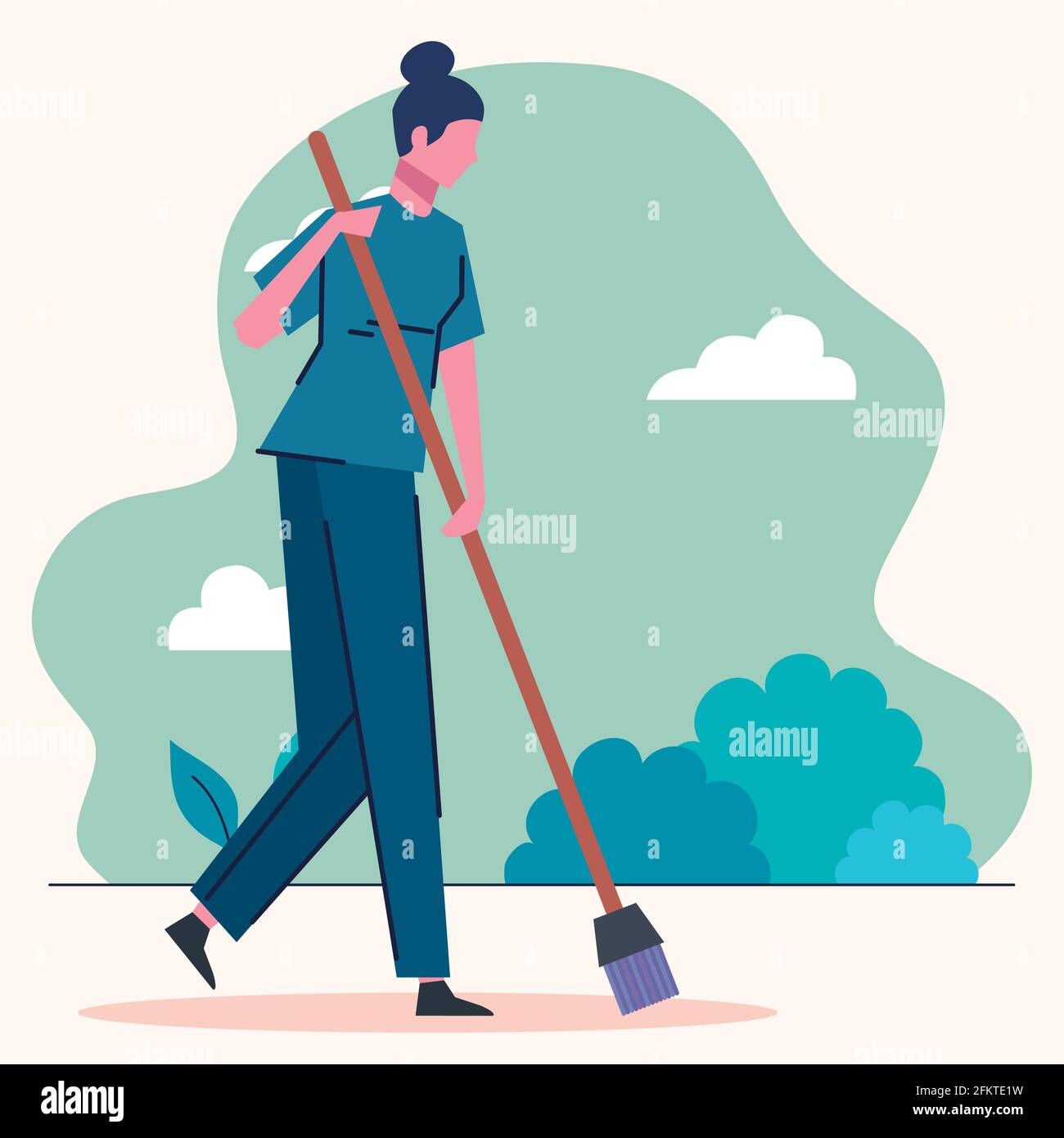 Girl Sweeping High Resolution Stock Photography and Images - Alamy