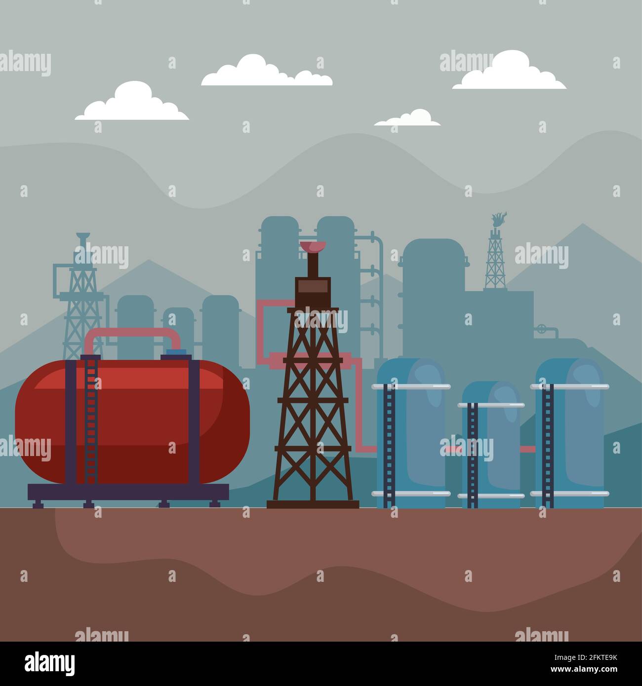 Fracking oil Stock Vector Images - Alamy