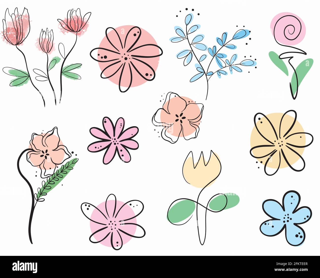 Set black vector continuous Cut Out Stock Images & Pictures - Alamy
