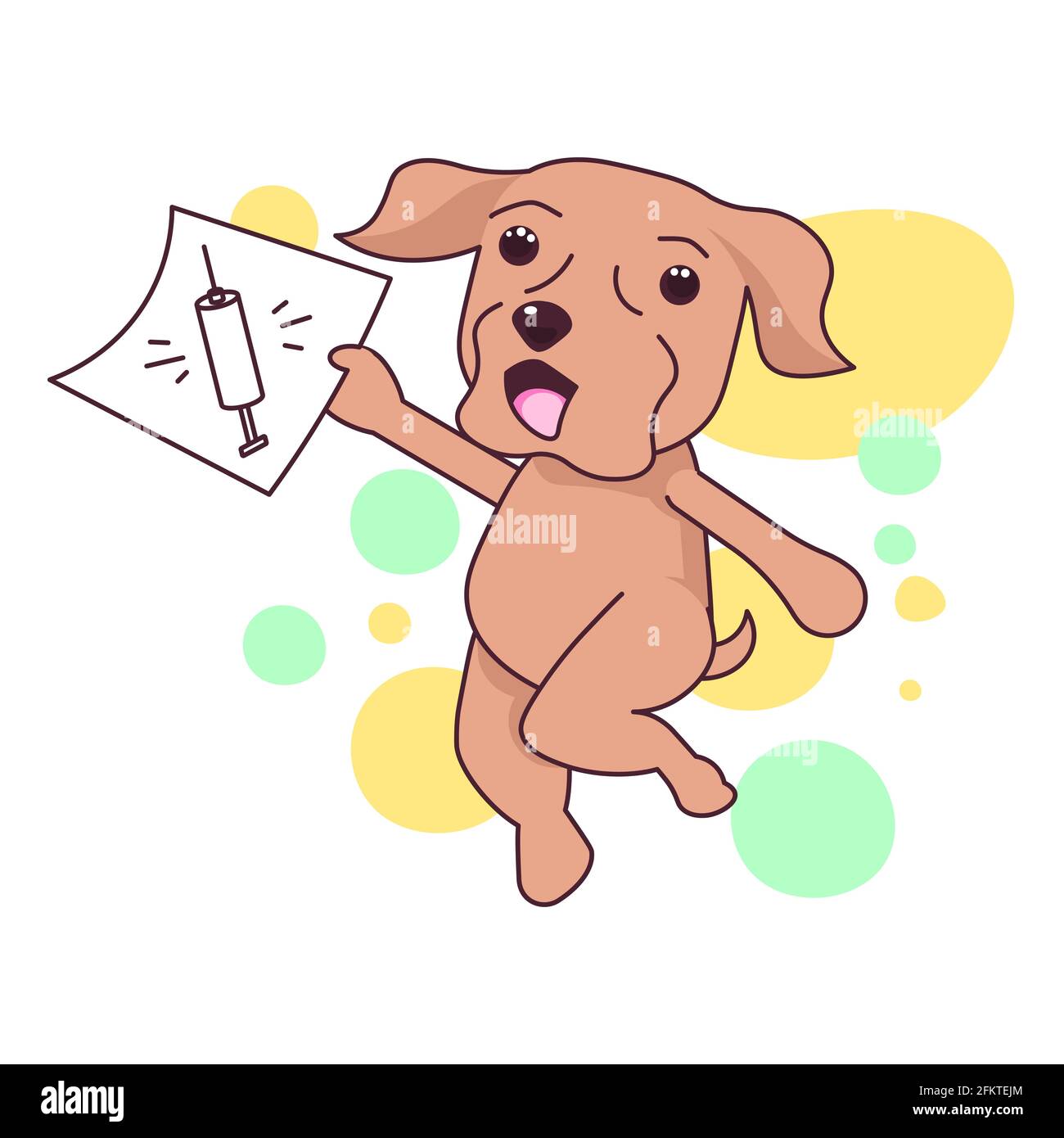 Cute Labrador dog got vaccinated against covid and happily runs and ...