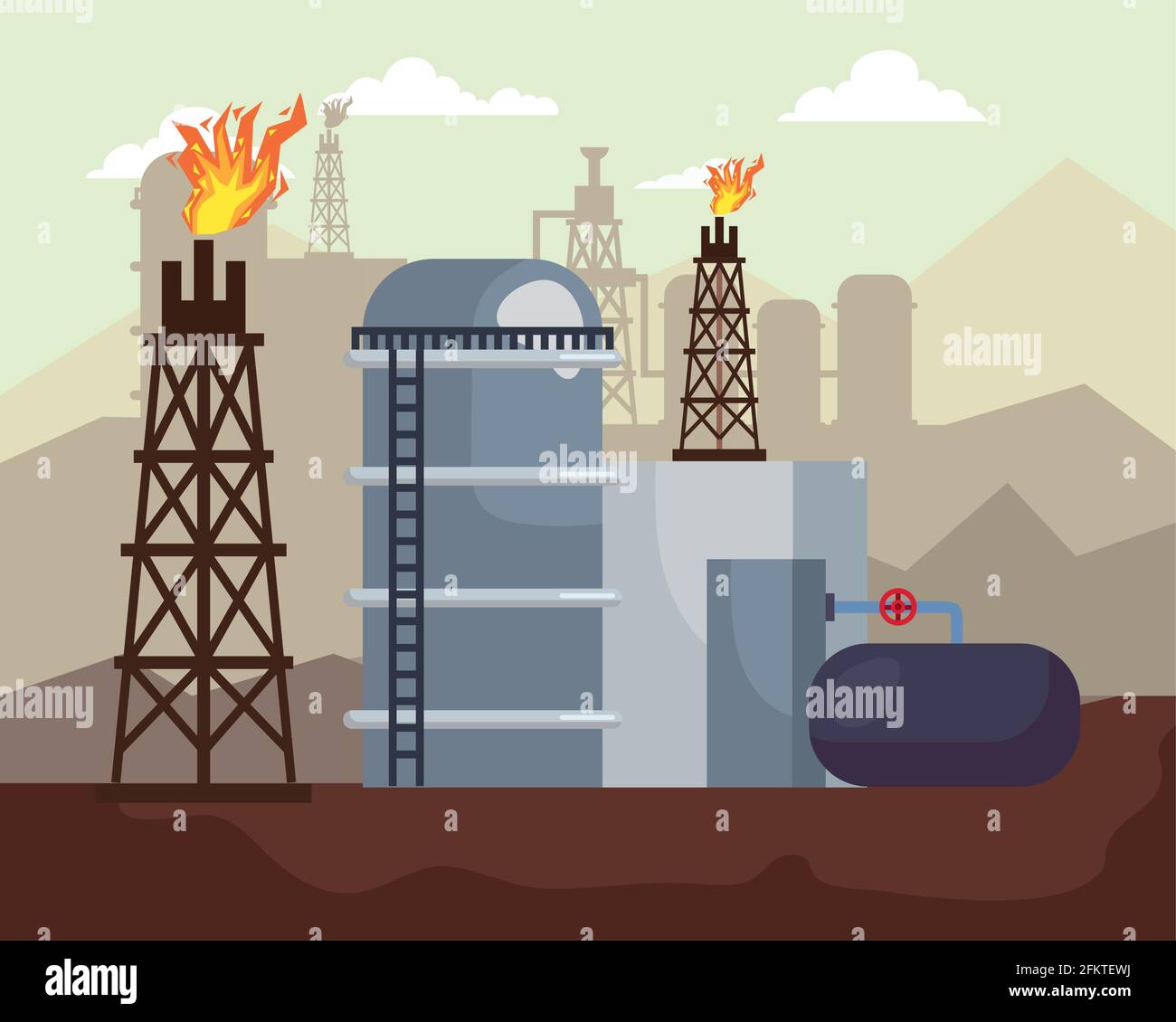 Fracking gas fire hi-res stock photography and images - Alamy