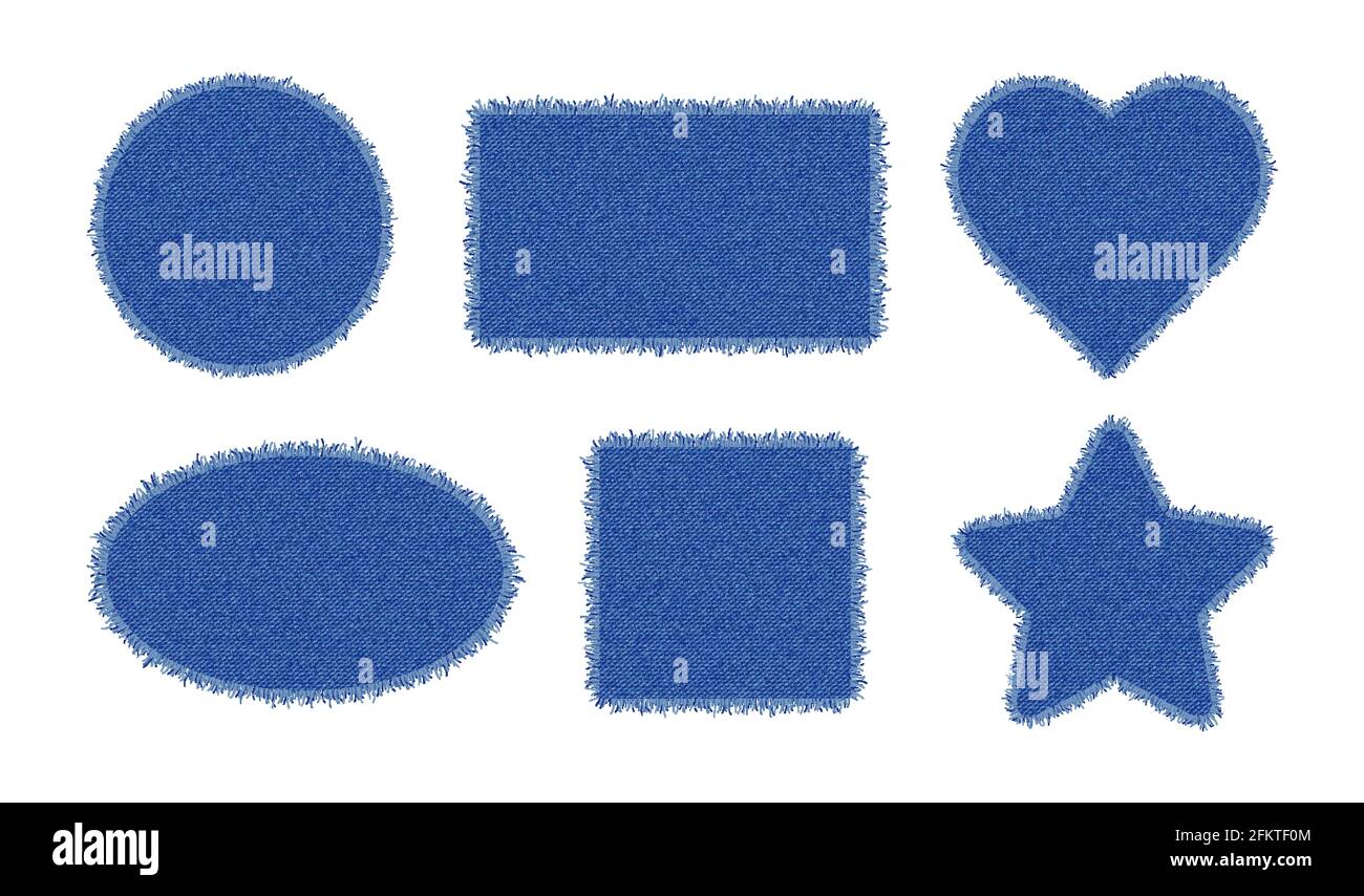 Old cloth patches Stock Vector Images - Alamy