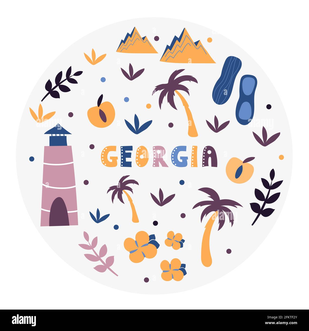 Georgia State Symbols Premium Photo | Flag Of Georgia Georgian State