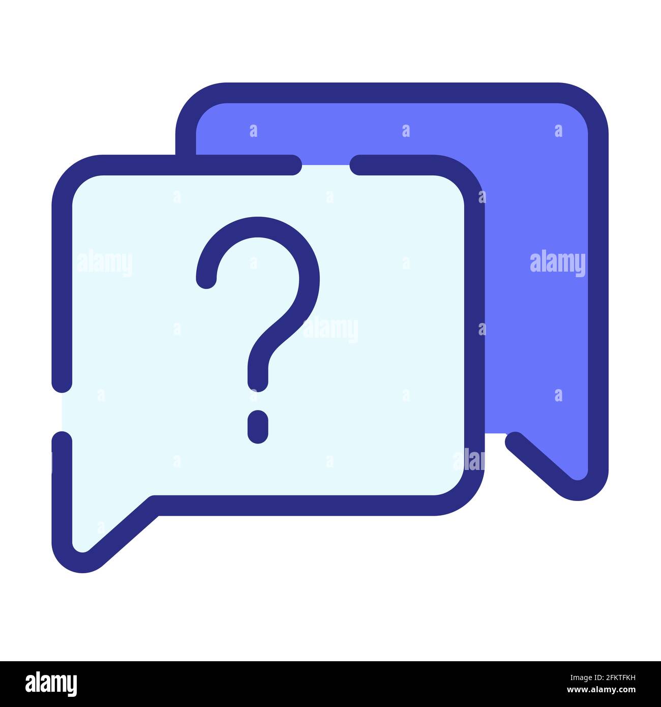 question help ask comment single isolated icon with dash or dashed line ...
