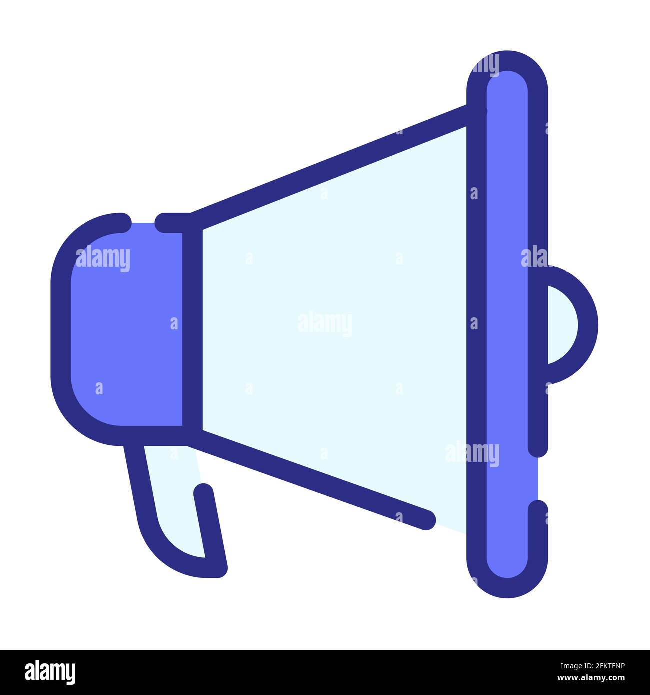 megaphone promotion marketing ads single isolated icon with dash or ...