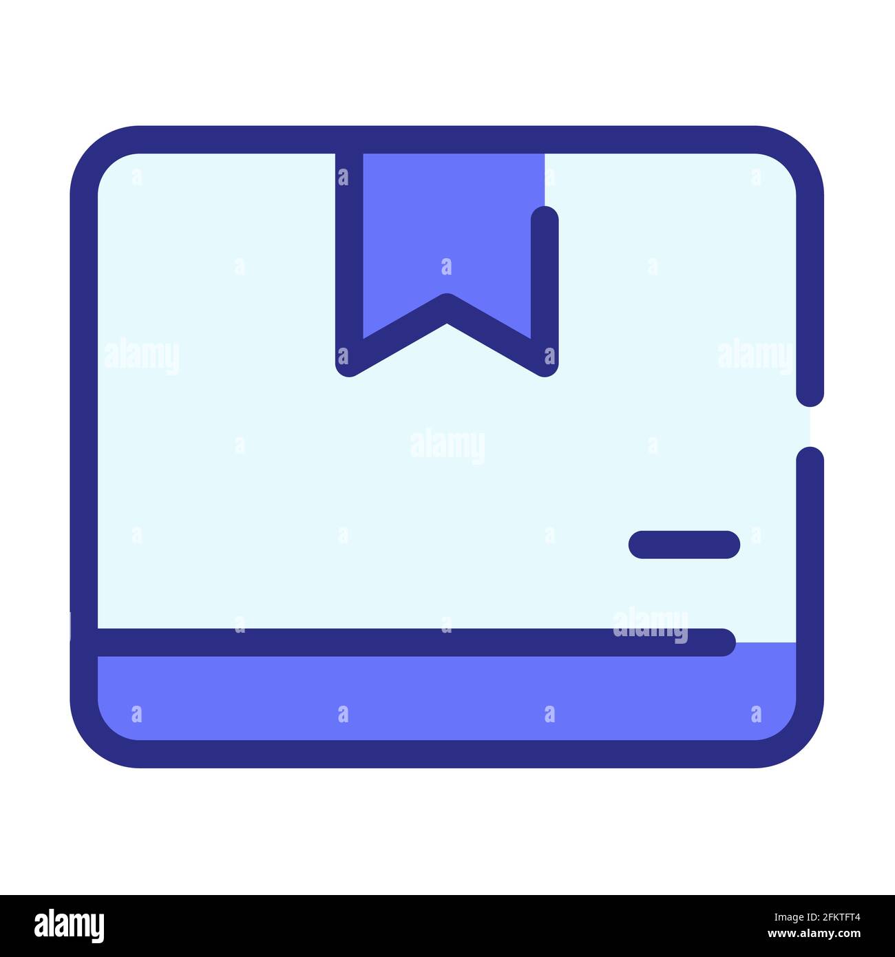 product package item box single isolated icon with dash or dashed line ...