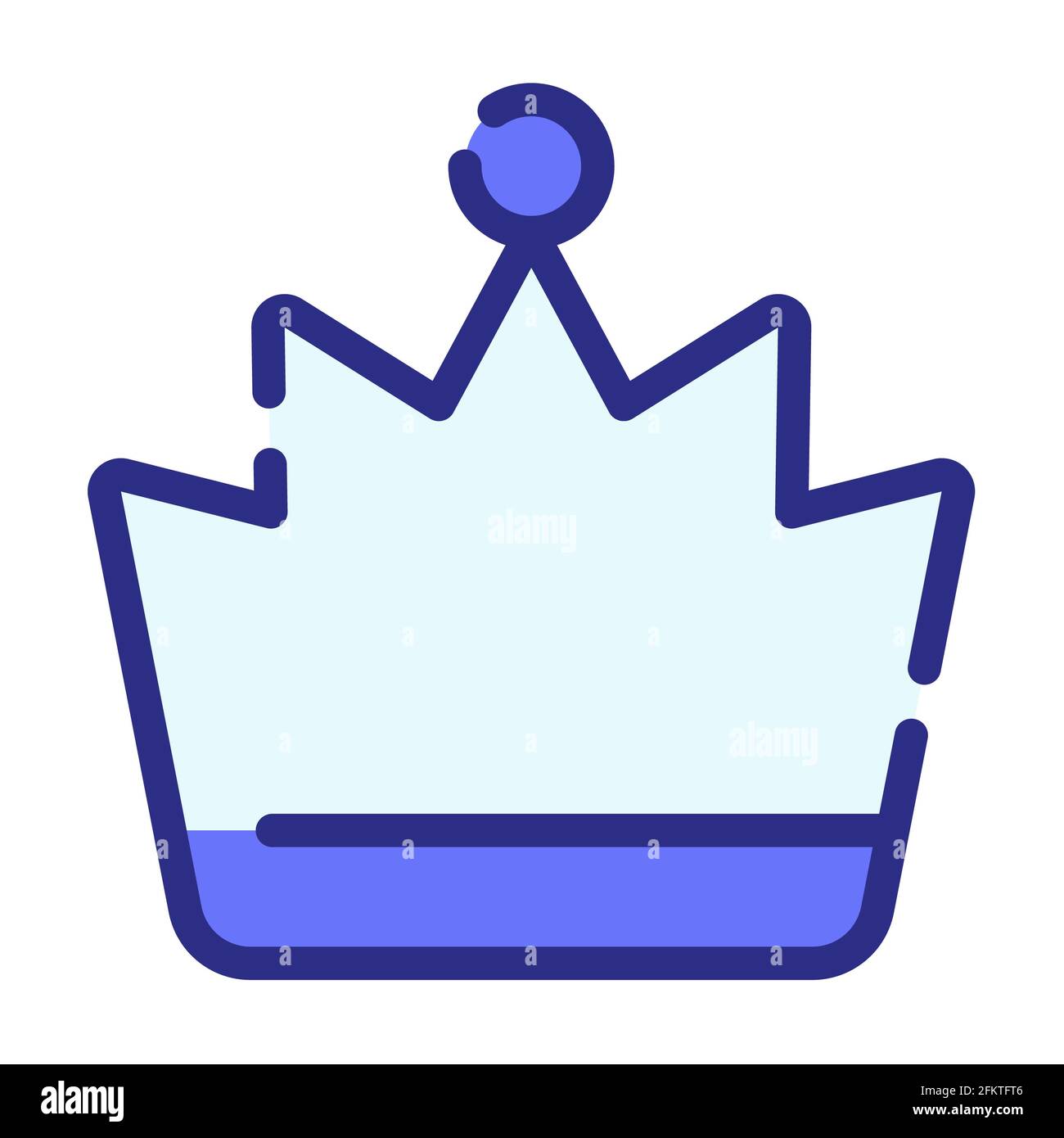 premium crown quality chosen single isolated icon with dash or dashed ...