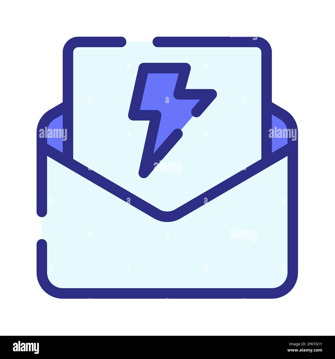 promotion email flash sale single isolated icon with dash or dashed line style vector ...