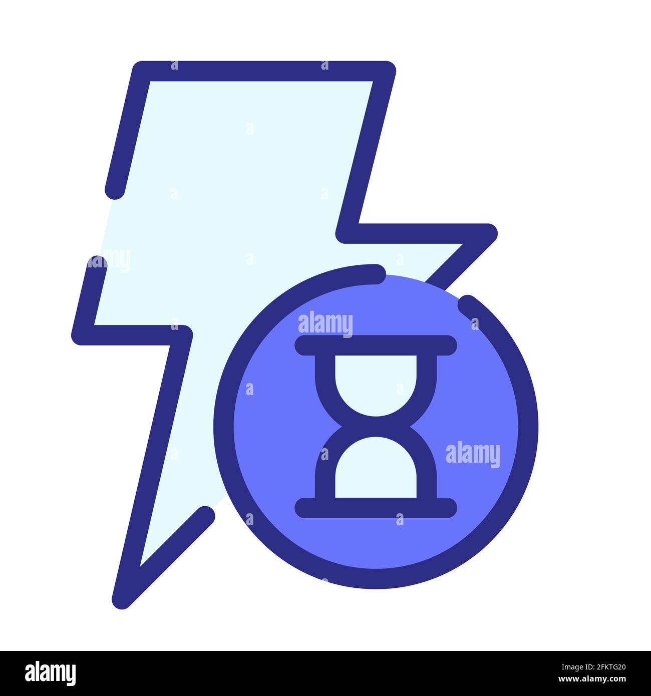 flash sale limited single isolated icon with dash or dashed line style vector illustration Stock ...